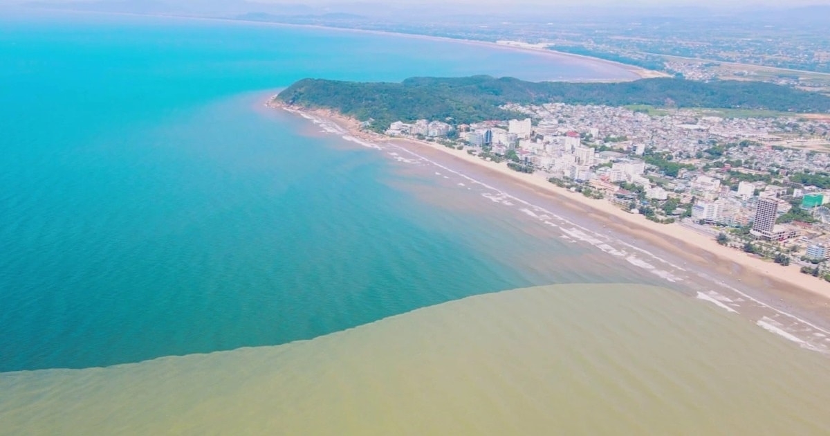 Gambar-gambar pantai Sam Son yang 'terbagi menjadi dua' menimbulkan ...