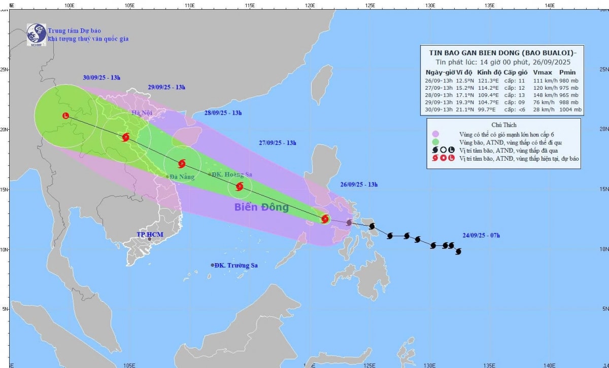 O tufão Bualoi entra no Mar da China Meridional, com alertas de rajadas ...