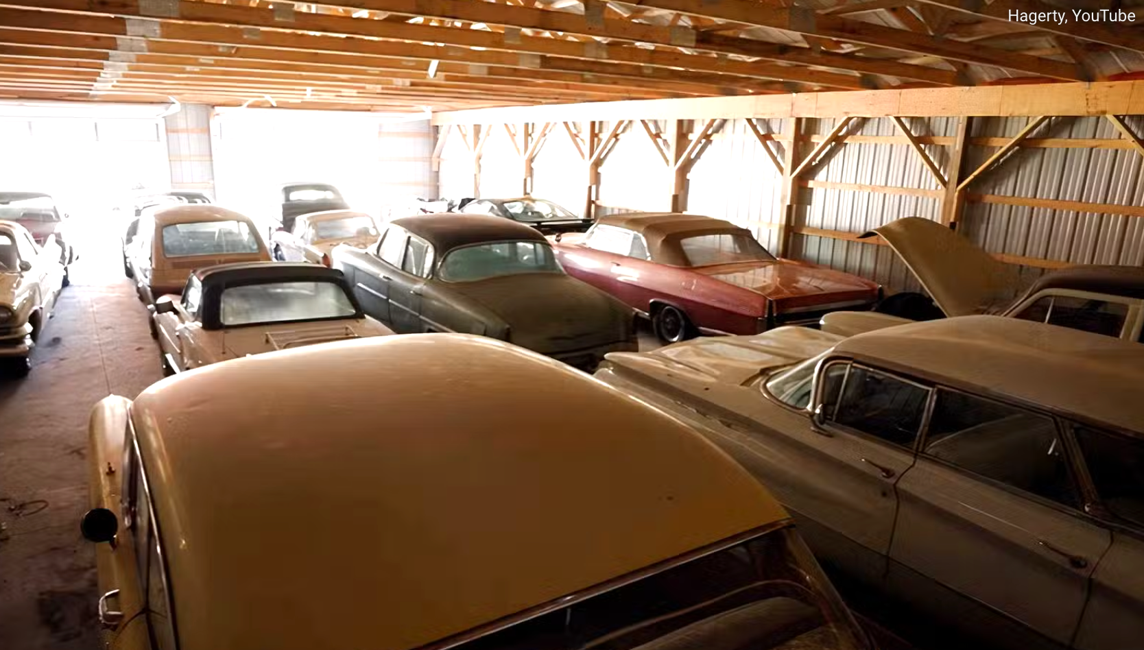 Inheriting a collection of dusty classic cars stored in a warehouse ...