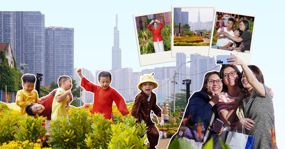 Ba Son Station boasts a stunning spring flower garden, attracting a ...