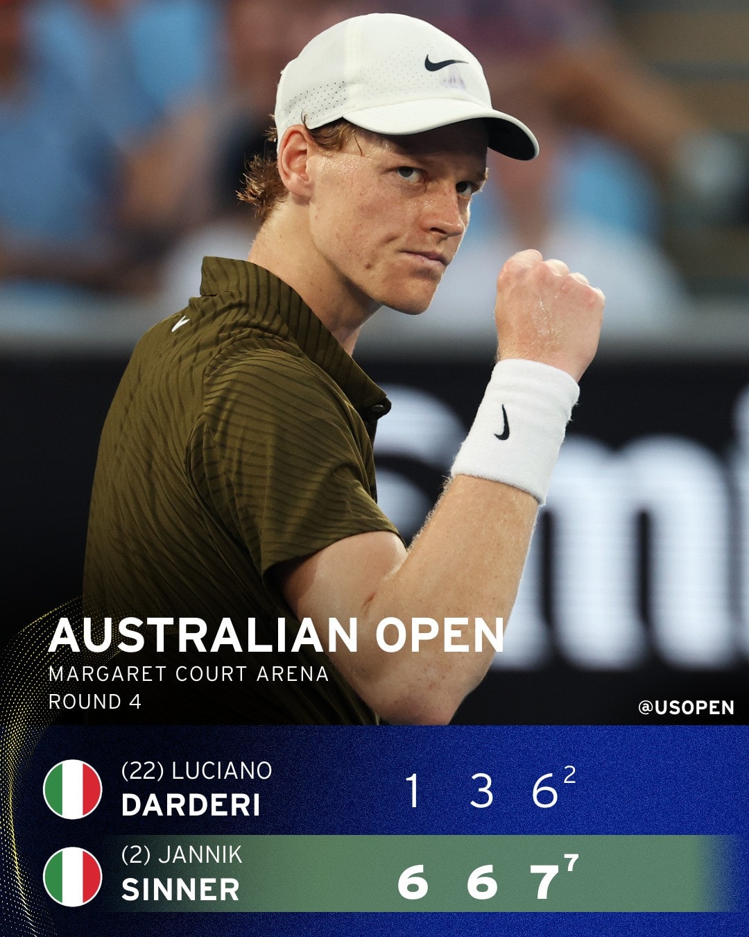 Sinner domina seus compatriotas, avançando para as quartas de final do ...